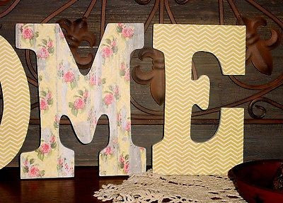 "HOME" Decorated 9" Multi-Colored Letters - HM129 – Wallpaper for Less ...