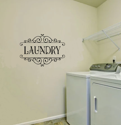 "Laundry" Wall Sticker Vinyl Sticker – Wallpaper for Less Murray